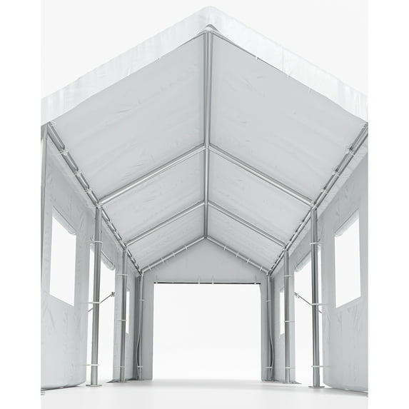 Geetinfly 10'x 20' Carport,with Roll-up Ventilated Windows,Reinforced ...