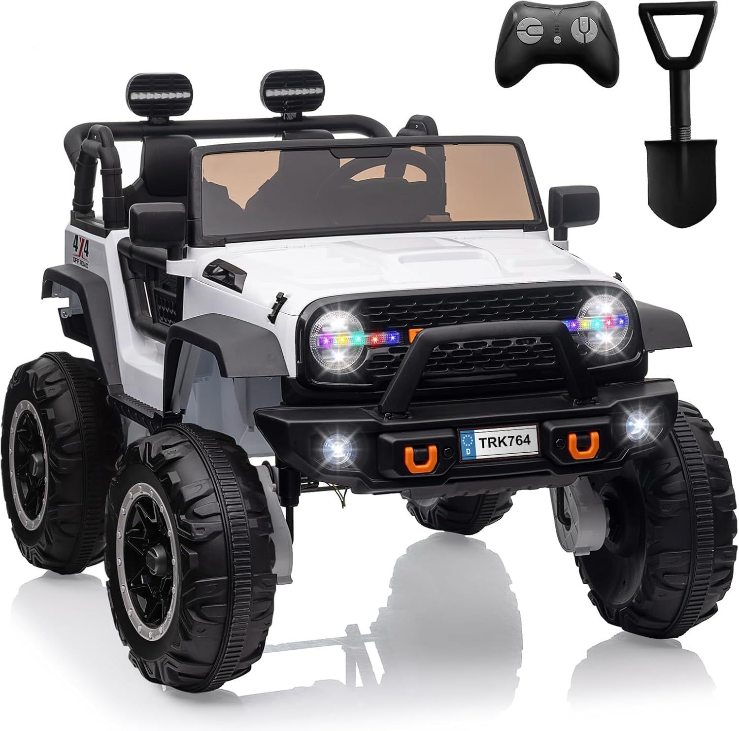 Geetinfly 24V 2-Seater Ride-On Truck with Remote Control,4 Motors 7Ah ...