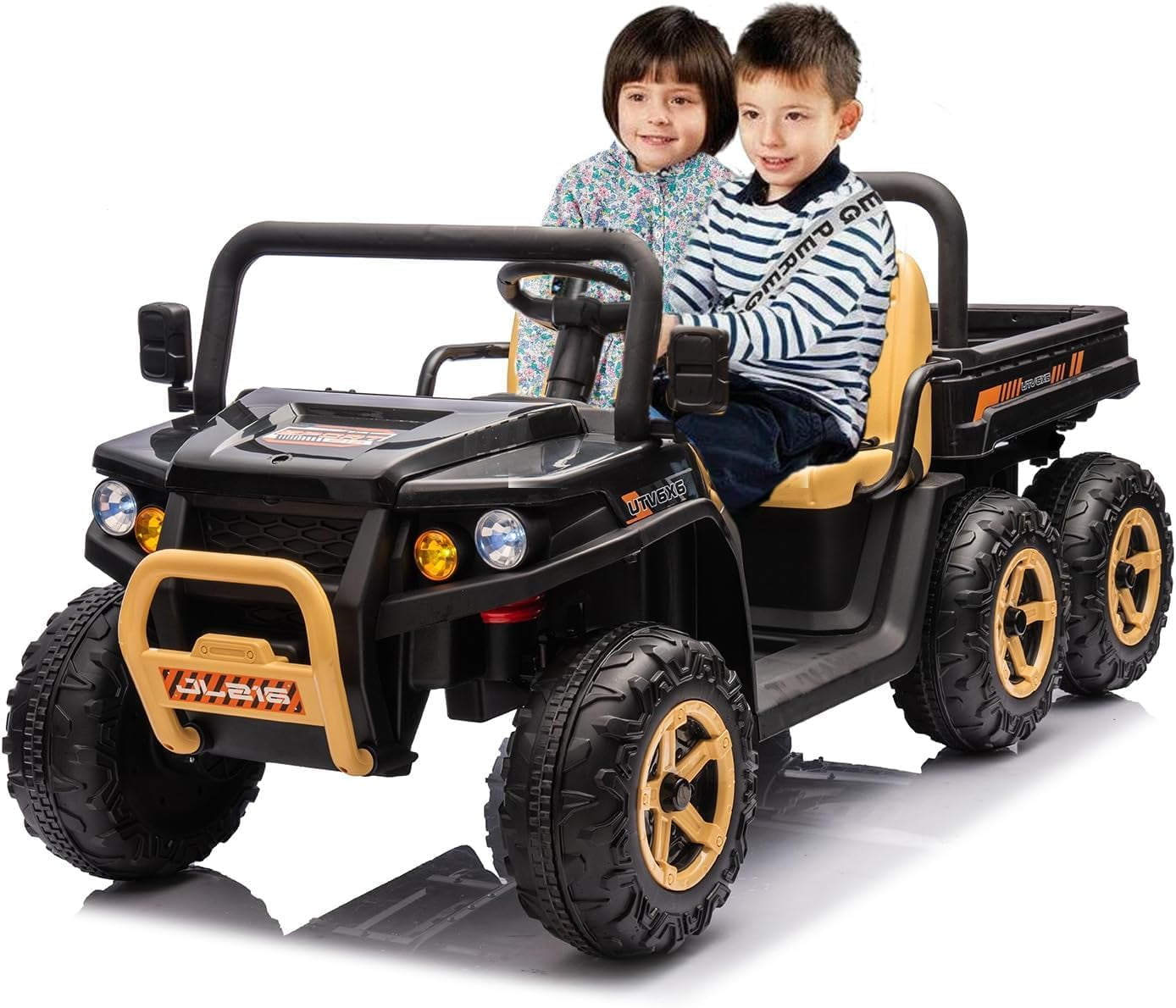 Geetinfly 24V Electric Car,2-5MPH Speeds Automatic Truck Bed Parent ...
