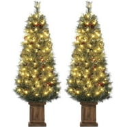 Open Box Home Heritage 5ft Cashmere Tree w/ Lights, Pinecone, and Red ...