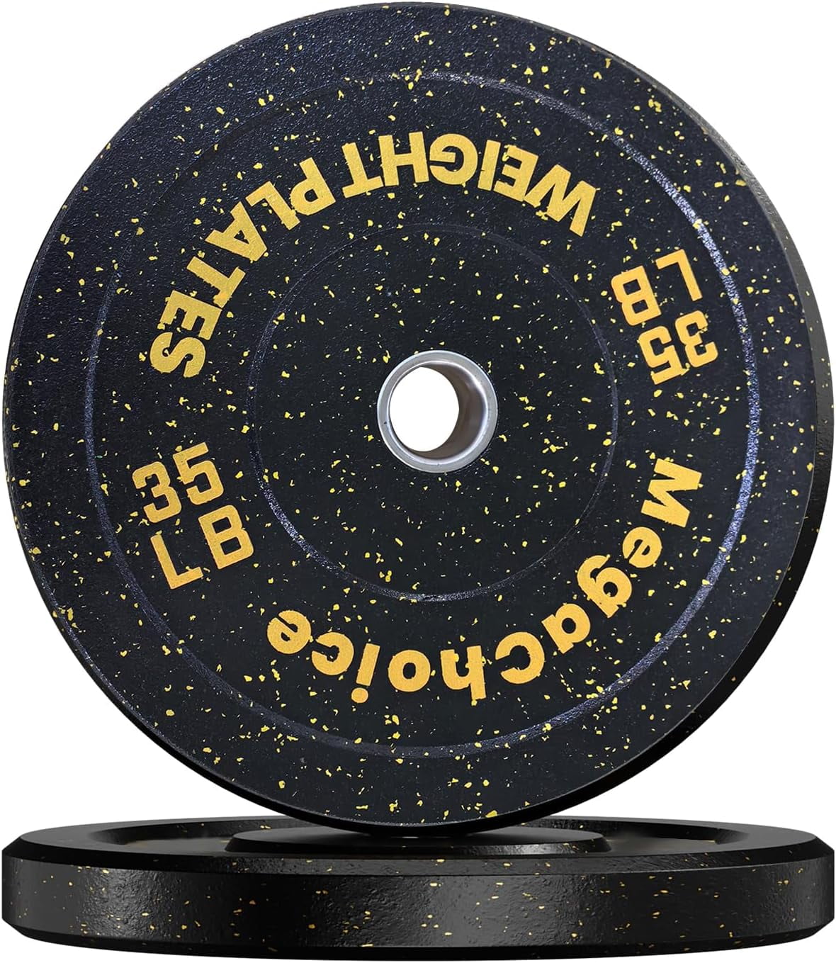 Geetinfly 35 Lb Weight Plates,2 inch Rubber Weight Plate,Barbell Weight ...