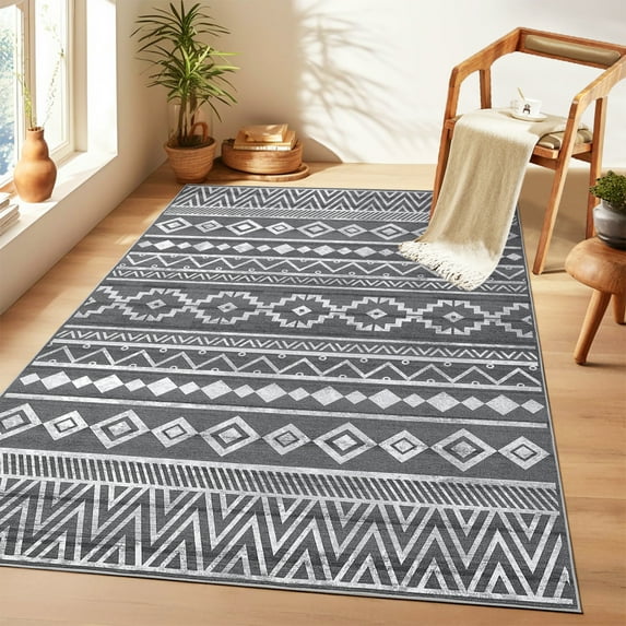 Geetinfly 5*7FT Area Rugs Washable Area Rug Geometric Bohemian Living ...