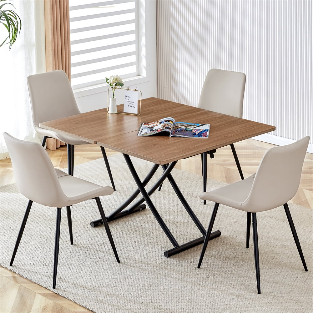 Geetinfly 5 Pieces Dining Table Set, Modern Minimalist Multifunctional ...