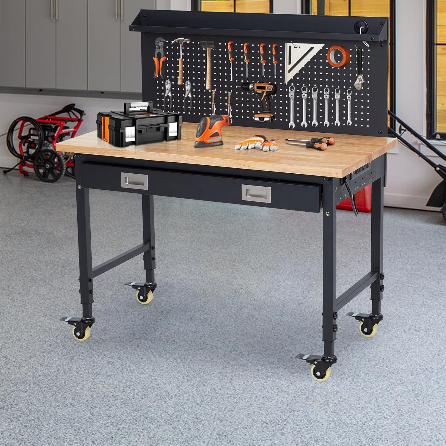 Geetinfly Adjustable Workbench,48inch 2000 LBS Heavy Duty Workbench ...