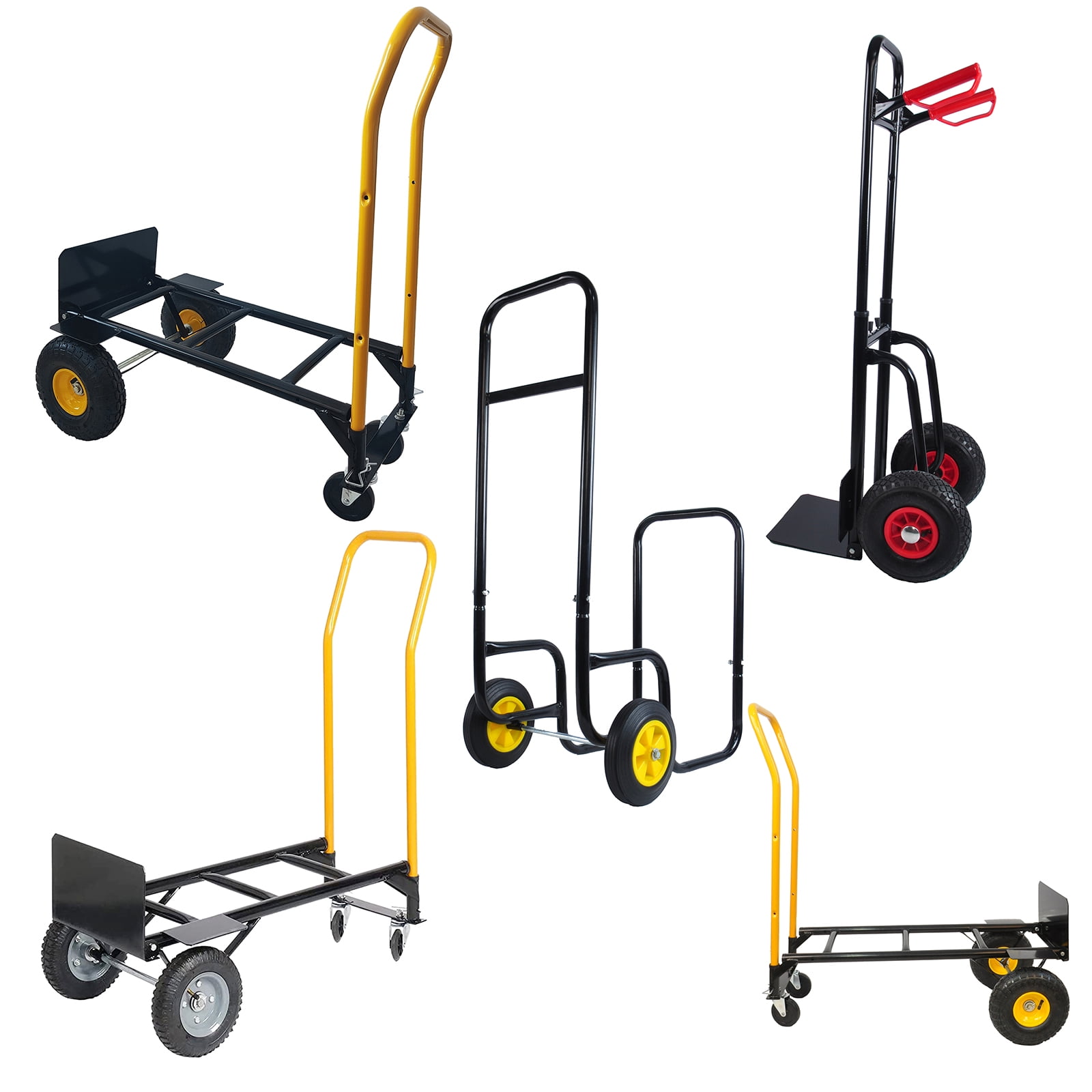 Geetinfly Hand Truck Dolly 2 Wheel Dolly Cart And 4 Wheel Push Cart ...