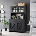 Geetinfly Kitchen Pantry Cabinet,Freestanding Hutch Cabinet with ...