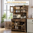 Geetinfly Kitchen Pantry Cabinet,Freestanding Hutch Cabinet with ...