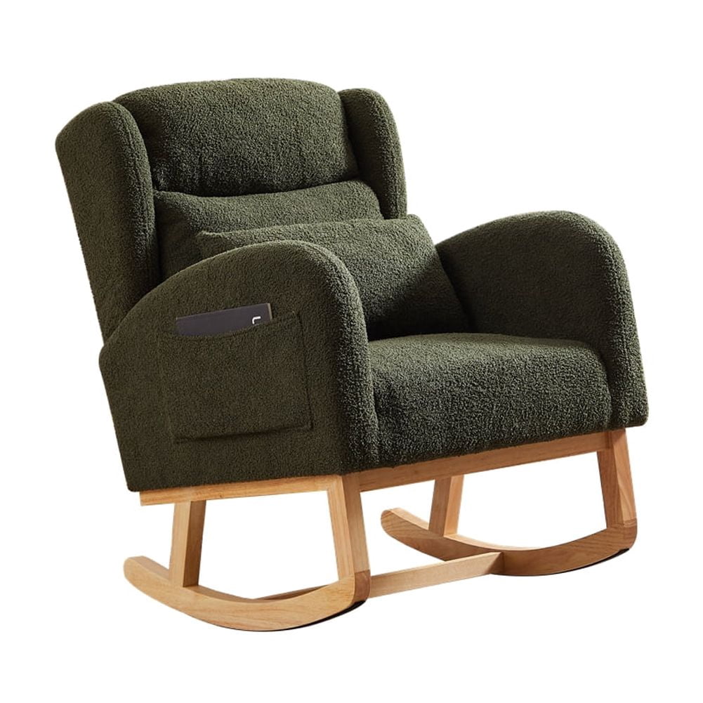 Geetinfly Nursery Rocking Chair, 27.2 Inch Wide Upholstered Glider ...