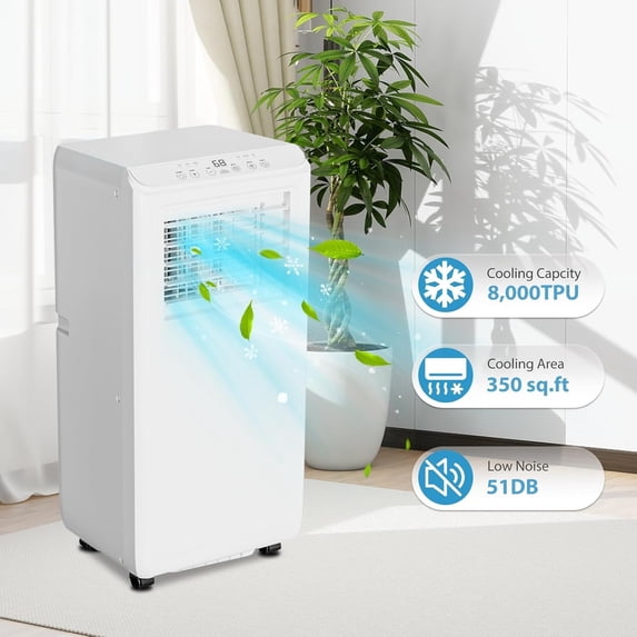 Geetinfly Portable Air Conditioner,8,000 BTU 3-in-1 Remote Control AC ...