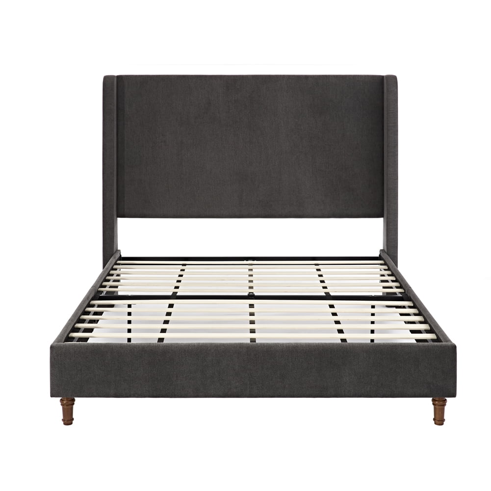 Geetinfly Queen Size Bed Frame, 54" Tall Headboard Wingback Upholstered ...