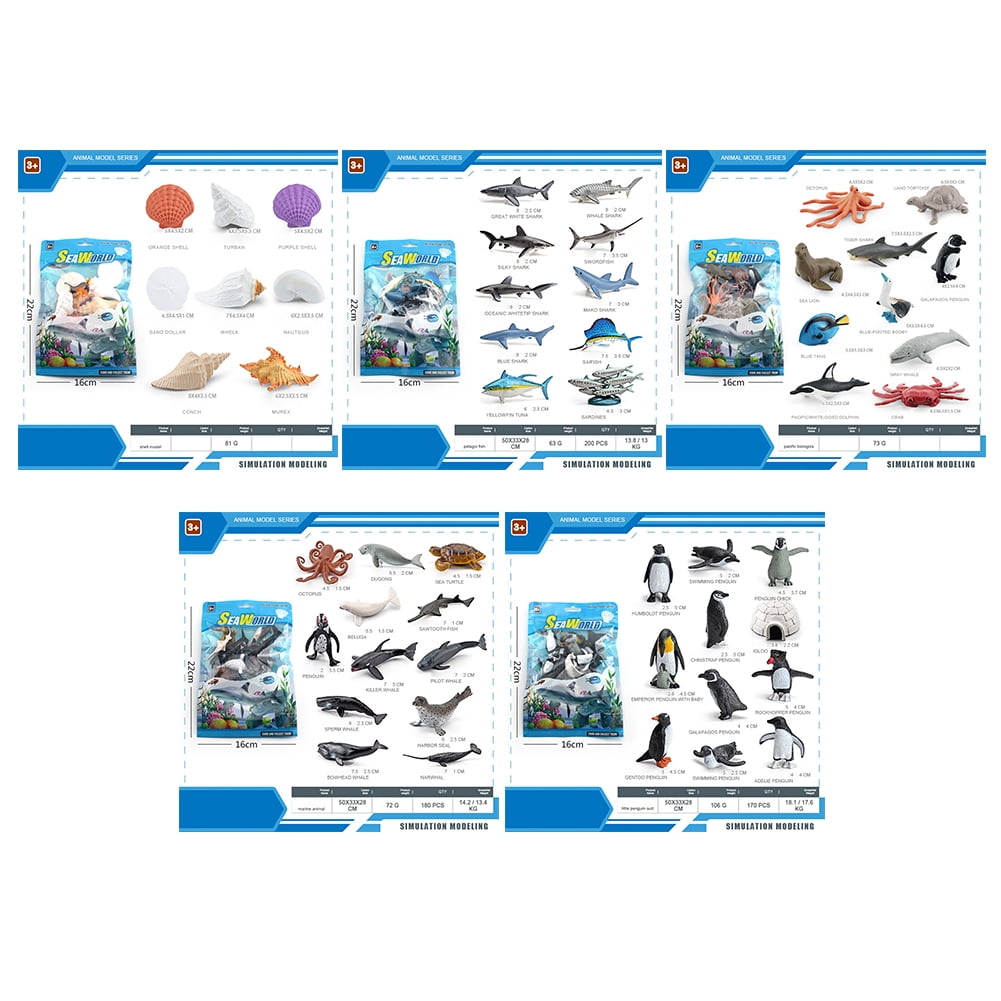 Geetinfly Simulation Ocean Animal Figurines Toys Realistic Marine Sea ...
