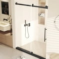 Geetinfly Sliding Shower Door,Semi-Frameless Sliding Glass Shower Door ...