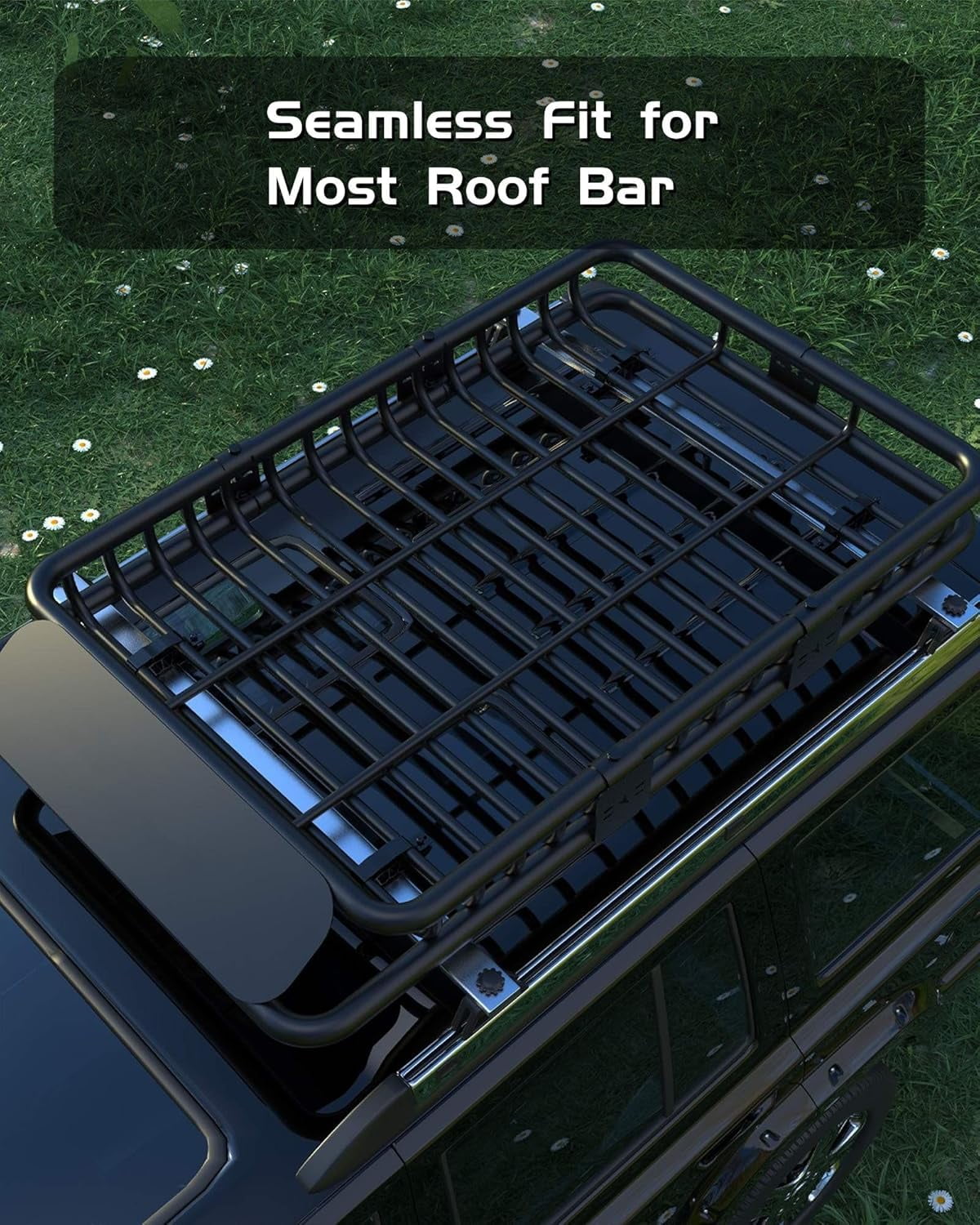 Geetinfly Universal Roof Rack Basket,64*50*6'' Capacity Rooftop Cargo ...