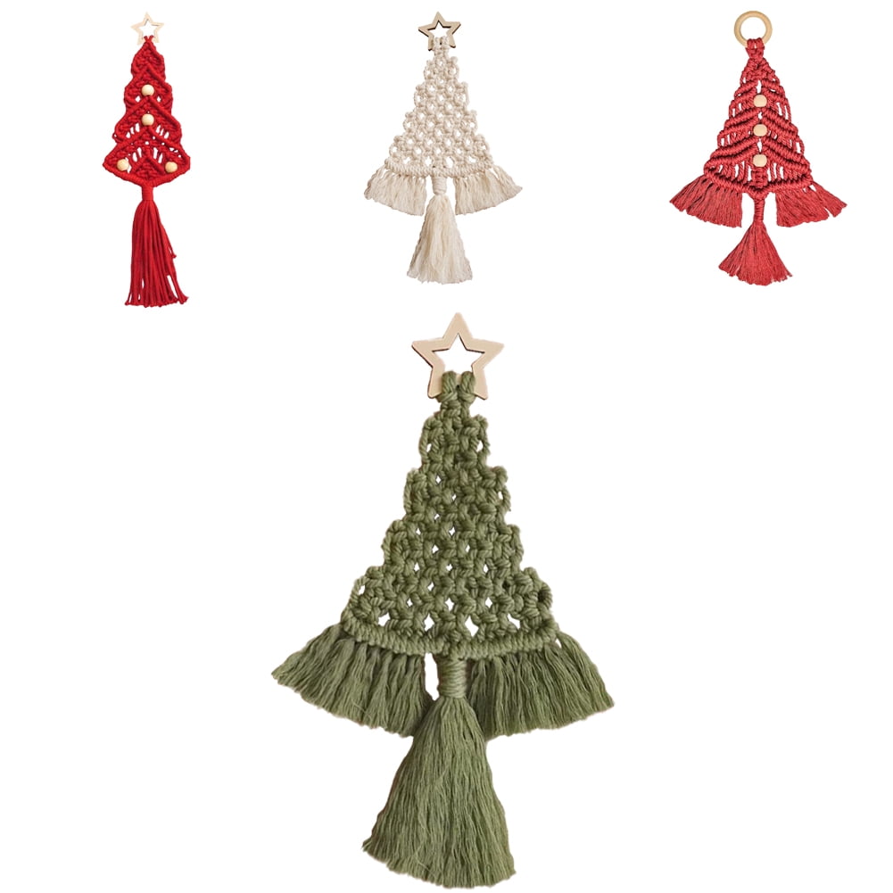 GeetinflyDIY Macrame Christmas Tree Kit Handmade Macrame Boho Wall ...