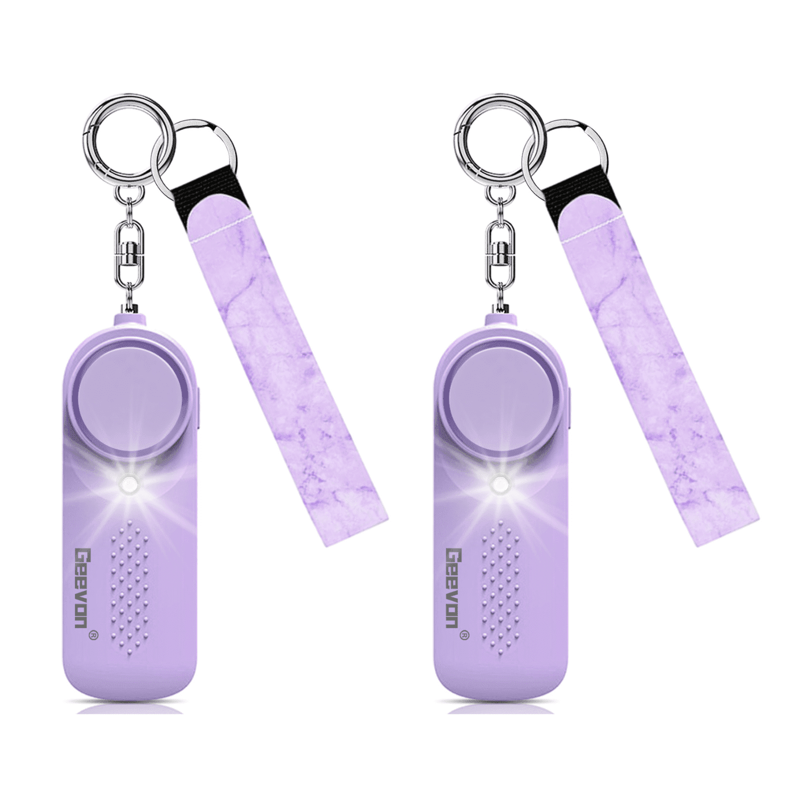 Geevon 2 Pack Personal Safety Alarms, 130DB Safe Sound Self Defense ...