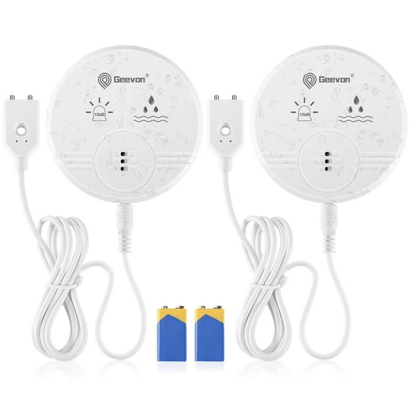 Geevon 10 Pack Water Leak Detectors for Home, 100dB Water Sensor Alarm ...
