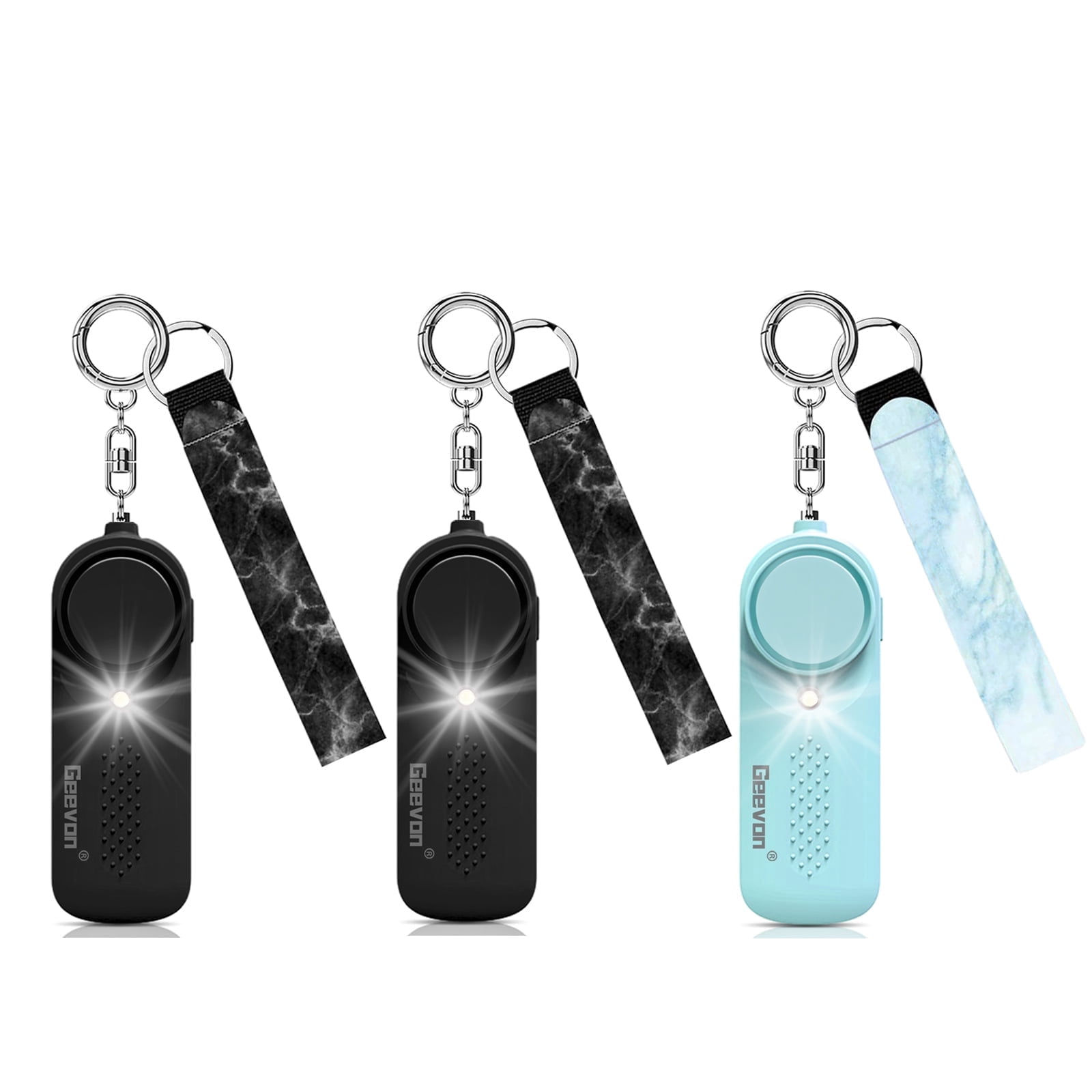 Geevon 3 Pack Personal Safety Alarms, 130DB Safe Sound Self Defense ...