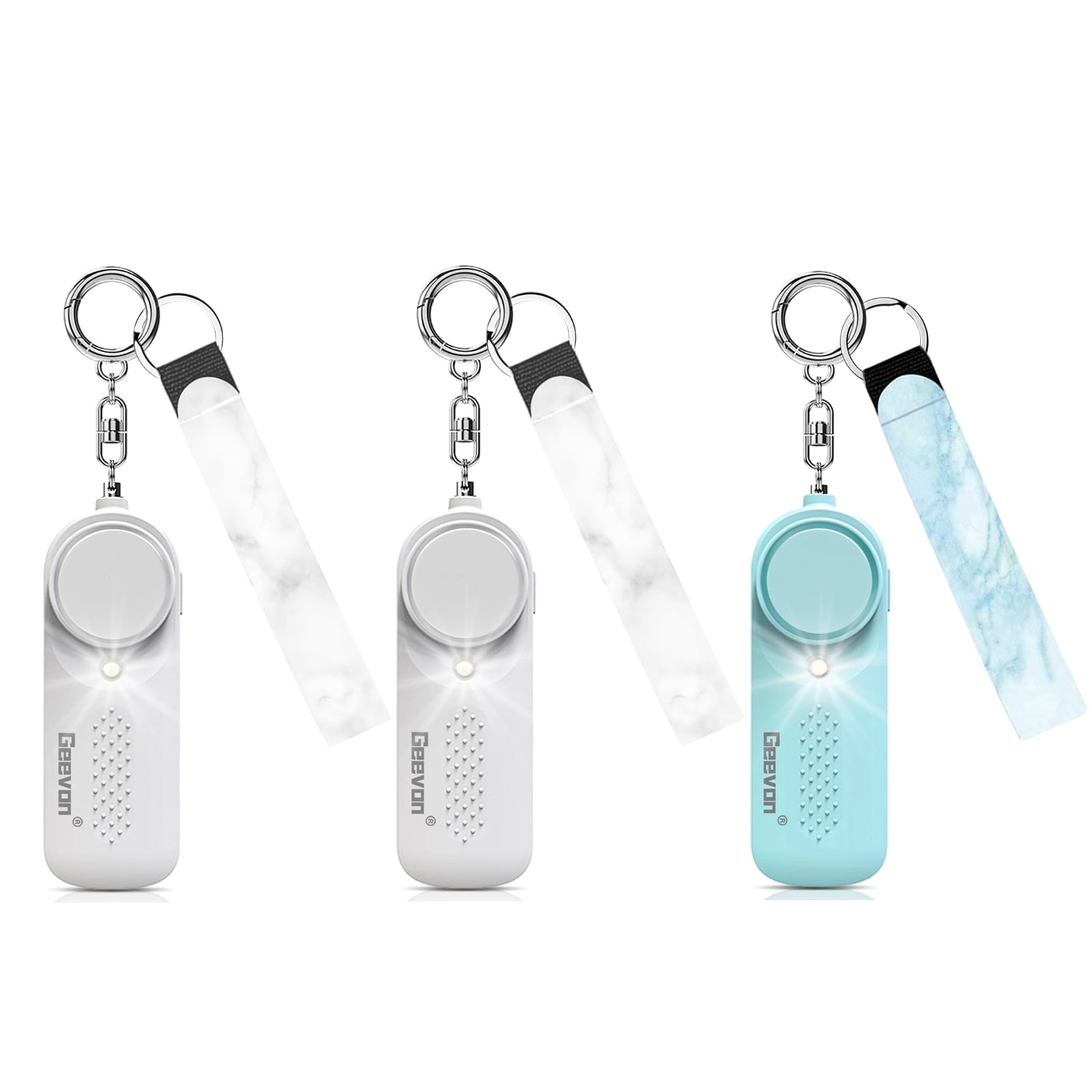 Geevon 3 Pack Personal Safety Alarms, 130DB Safe Sound Self Defense ...
