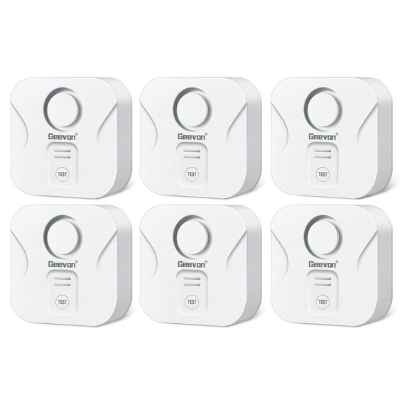 Geevon 6 Pack Water Leak Detectors for Home, 100dB Loud Water Sensor ...