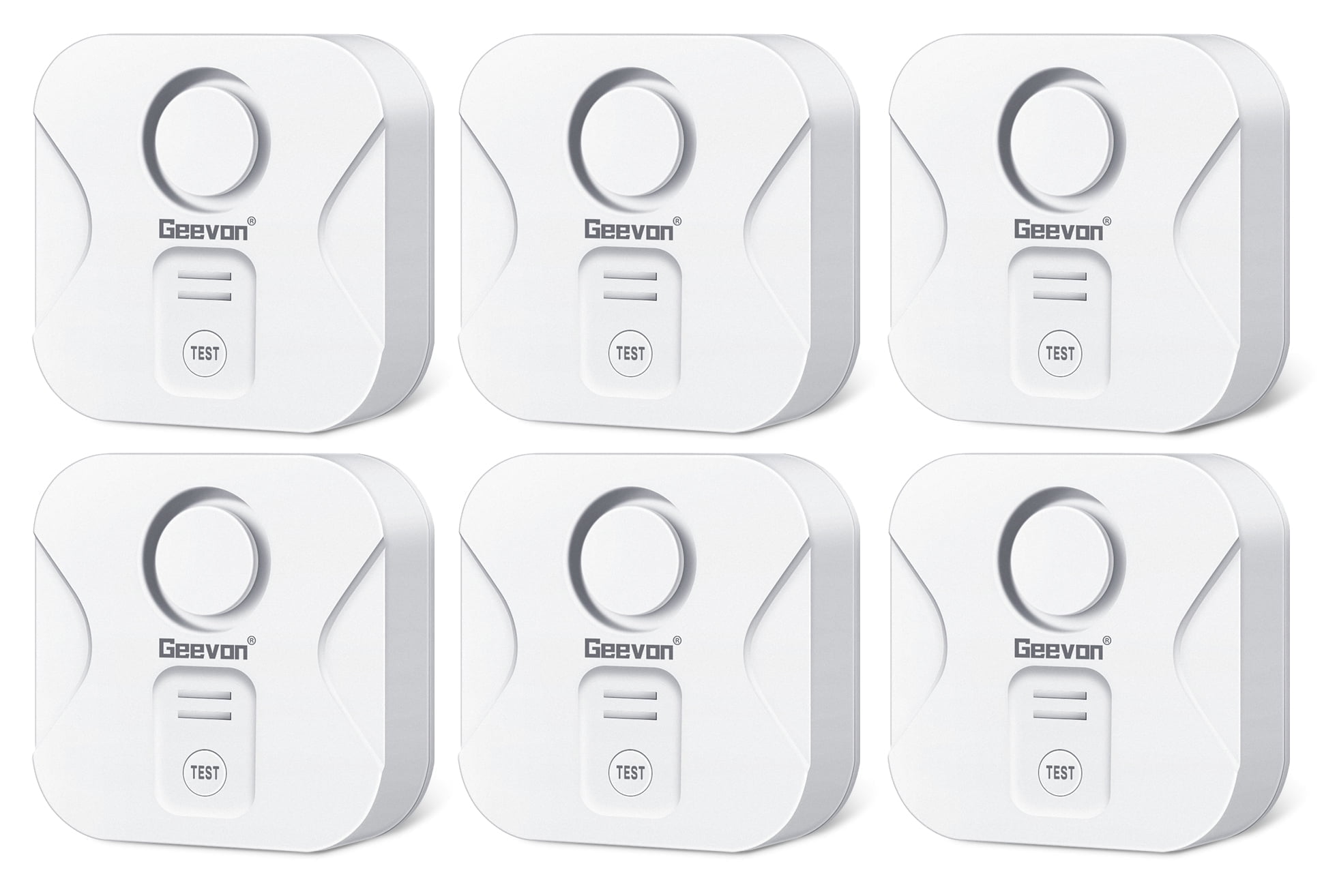 Geevon 6 Pack Water Leak Detectors for Home, 100dB Loud Water Sensor ...