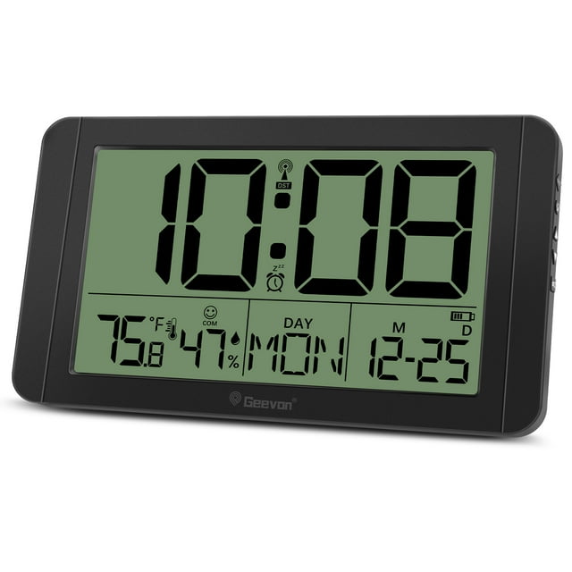 Geevon Digital Atomic Alarm Clock for Bedroom, Digital Atomic Wall ...