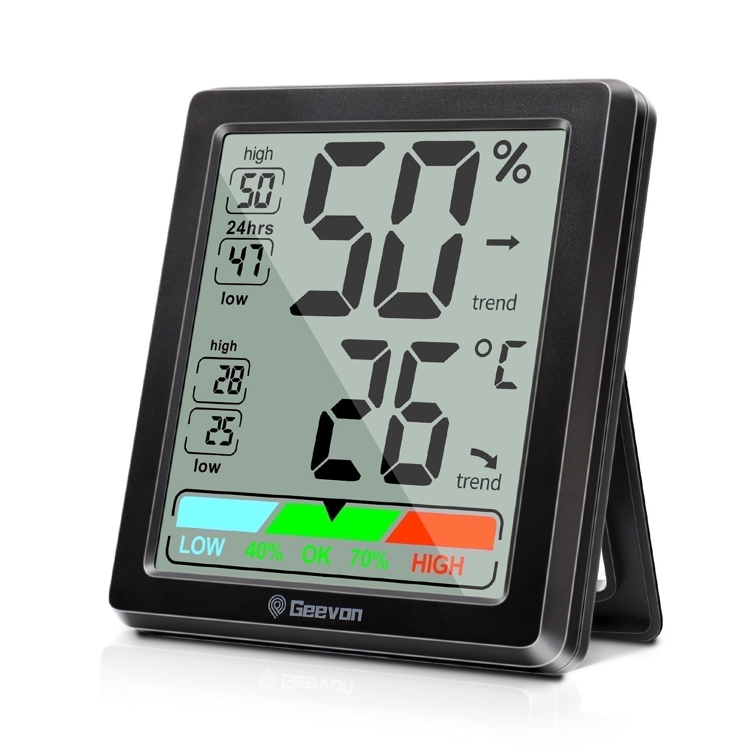 Geevon Digital Hygrometer Indoor Thermohygrometer, Room Thermometer ...