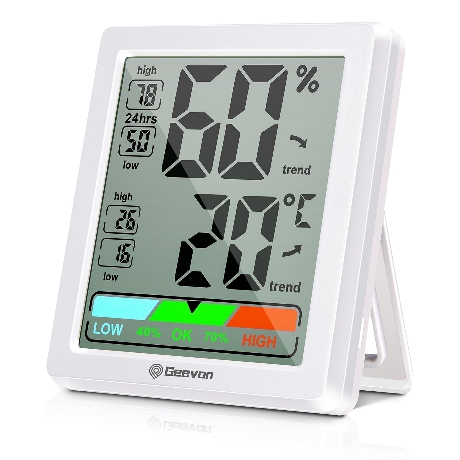 Geevon Digital Hygrometer Indoor Thermohygrometer, Room Thermometer ...