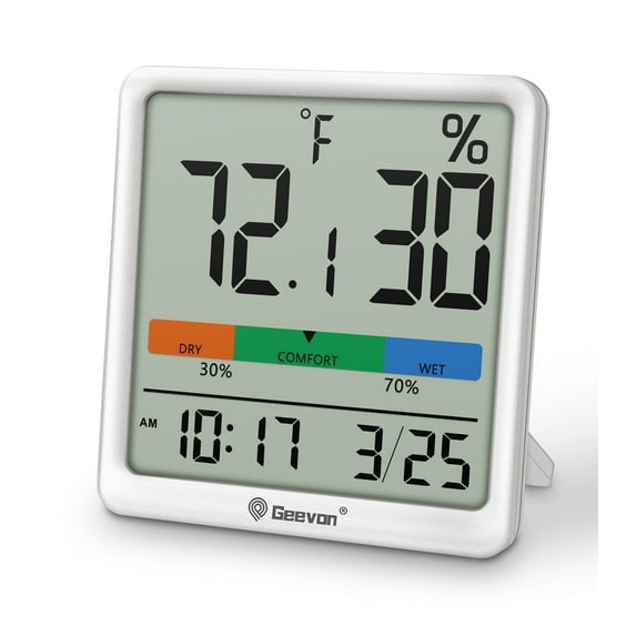 Geevon Digital Indoor Thermometer Hygrometer, Wireless Temperature ...