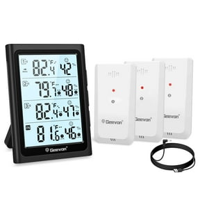 Geevon Wireless Indoor Outdoor Weather Station with 7.6'' Color Display ...