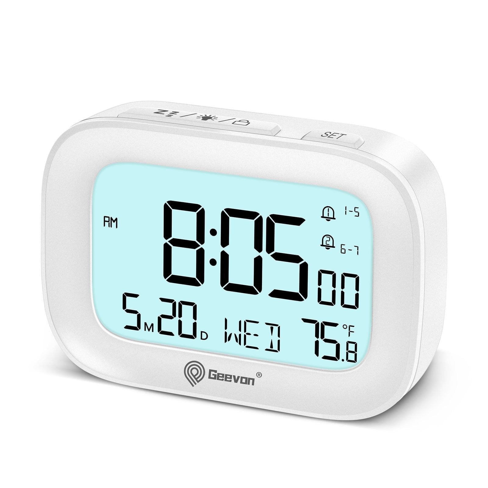 Geevon Small Travel Alarm Clock, Digital Alarm Clocks for Bedrooms Home ...