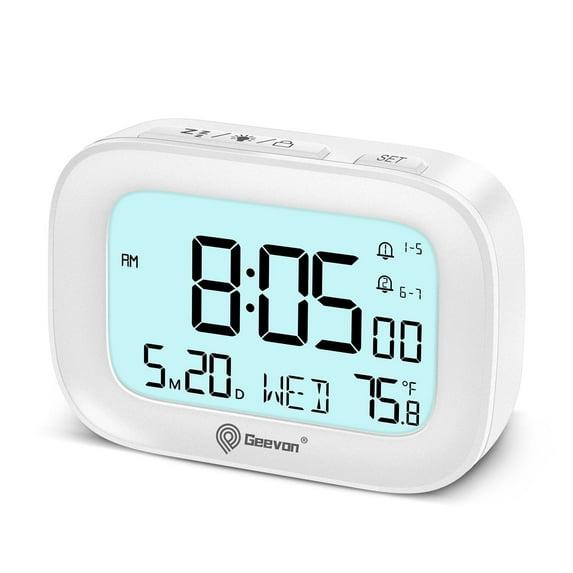 Geevon Small Travel Alarm Clock, Digital Alarm Clocks for Bedrooms Home ...