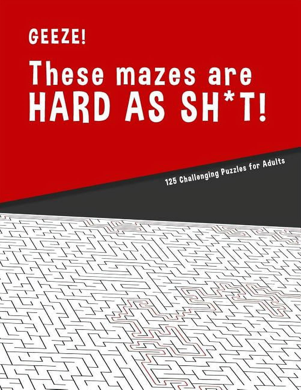 Geeze!!! These Mazes are HARD AS SH*T! - 125 Challenging Puzzles for ...