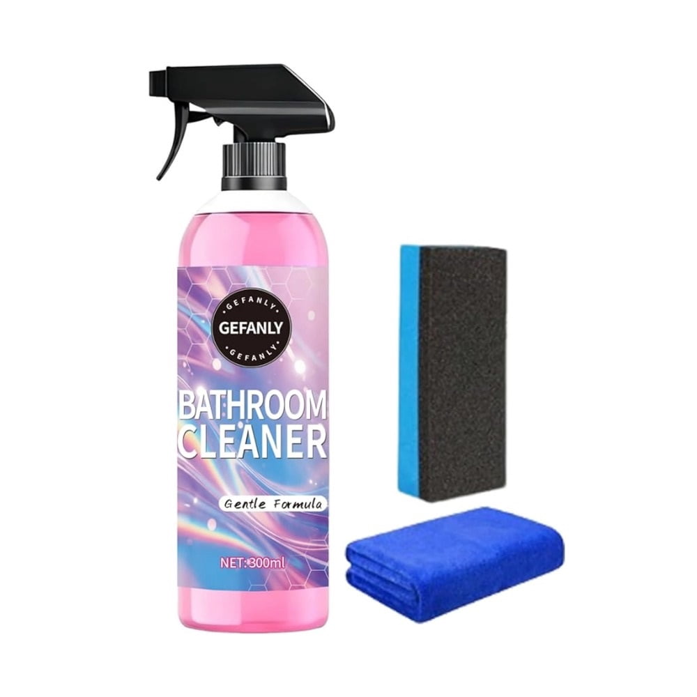 Gefanly Bathroom Cleaner, 1Pcs Powerful Pink Bathroom Cleaner Spray ...