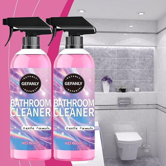 Gefanly Bathroom Cleaner, 2Pcs 10 Fl Oz Powerful Pink Bathroom Cleaner ...