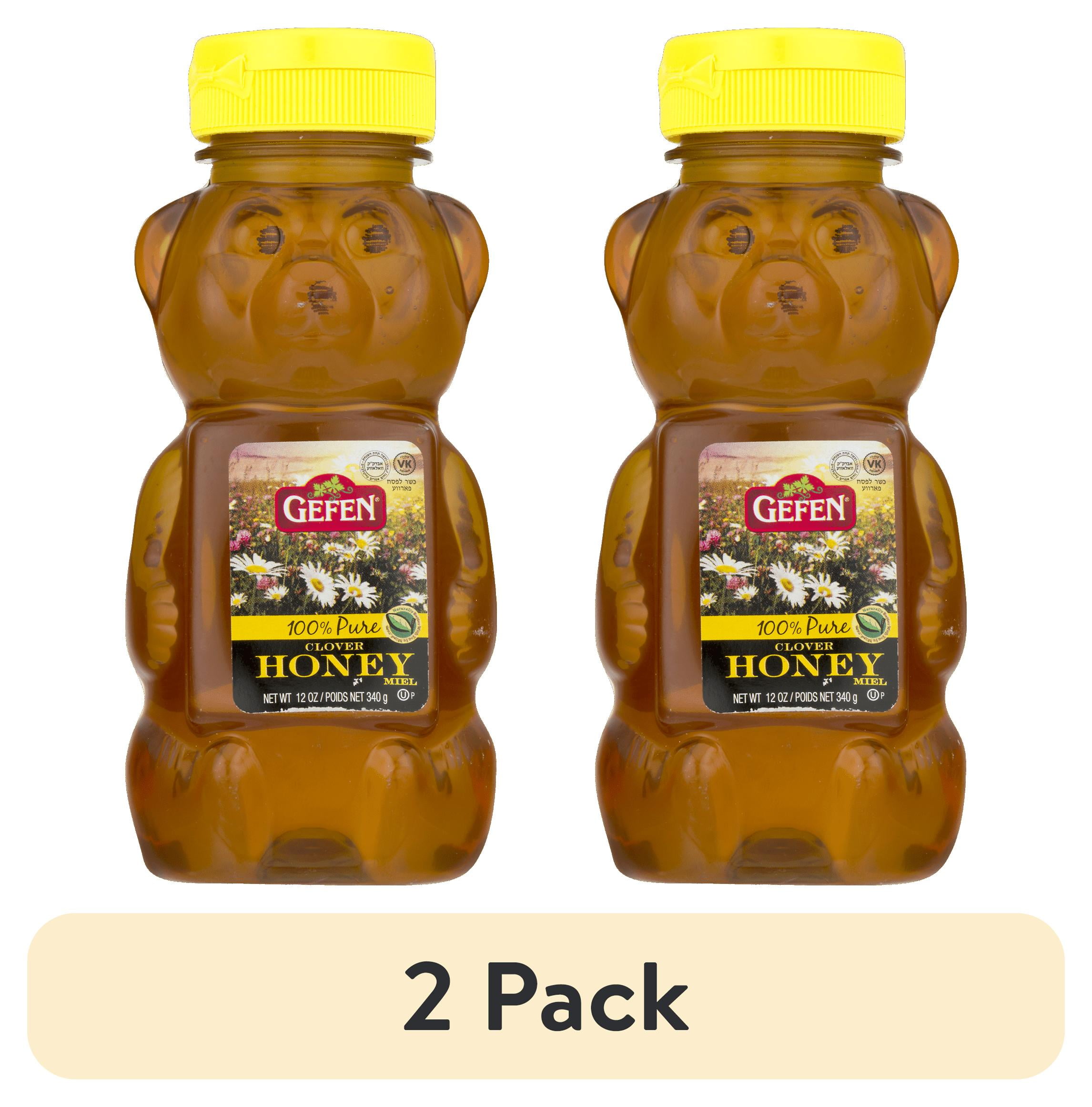 (2 pack) Gefen 100% Clover Honey Bear, 12oz - Walmart.com