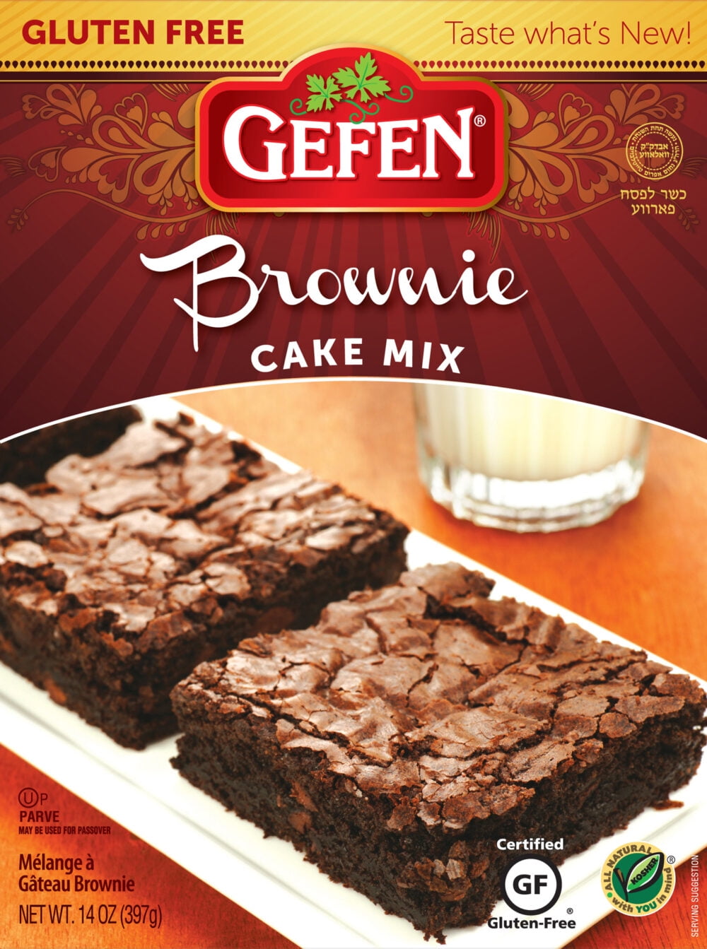 Gefen Brownie Cake Mix 14 oz (Pack of 1) - Walmart.com