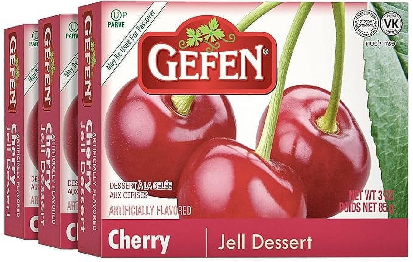 Gefen Cherry Flavored Jello, 3oz (3 Pack) | Fish Free & Meat Free ...
