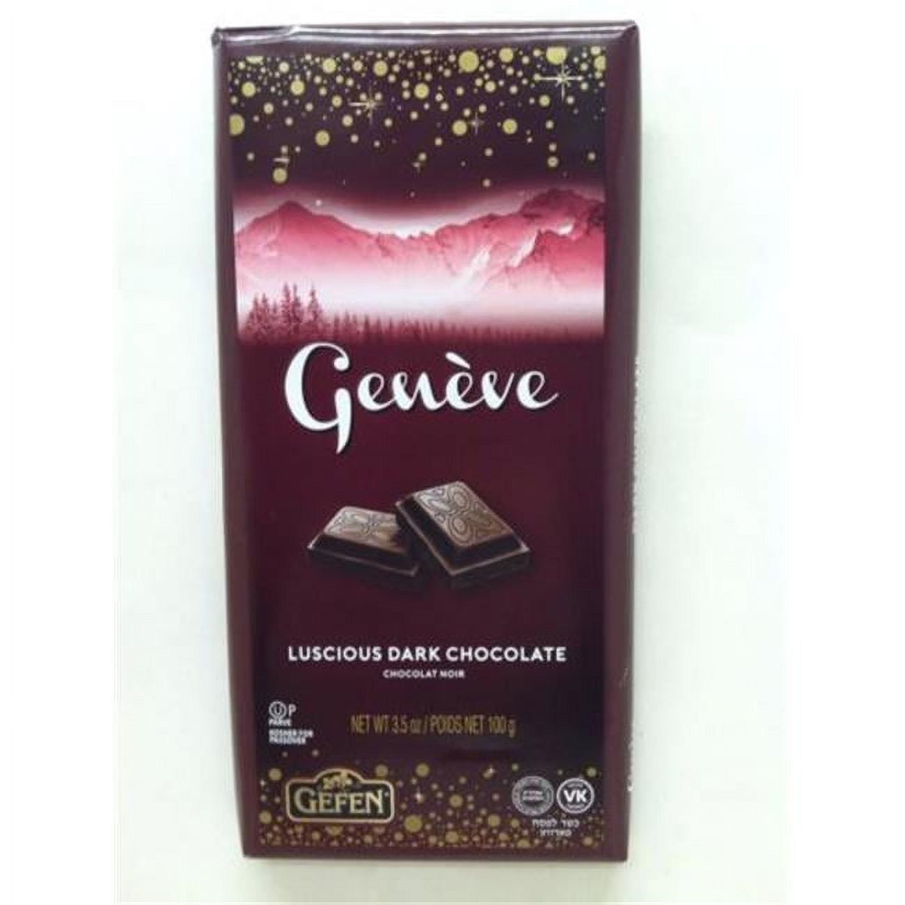 Gefen Genève Drama Dark Chocolate Bar, 3.5 oz, Swiss Made - Walmart.com