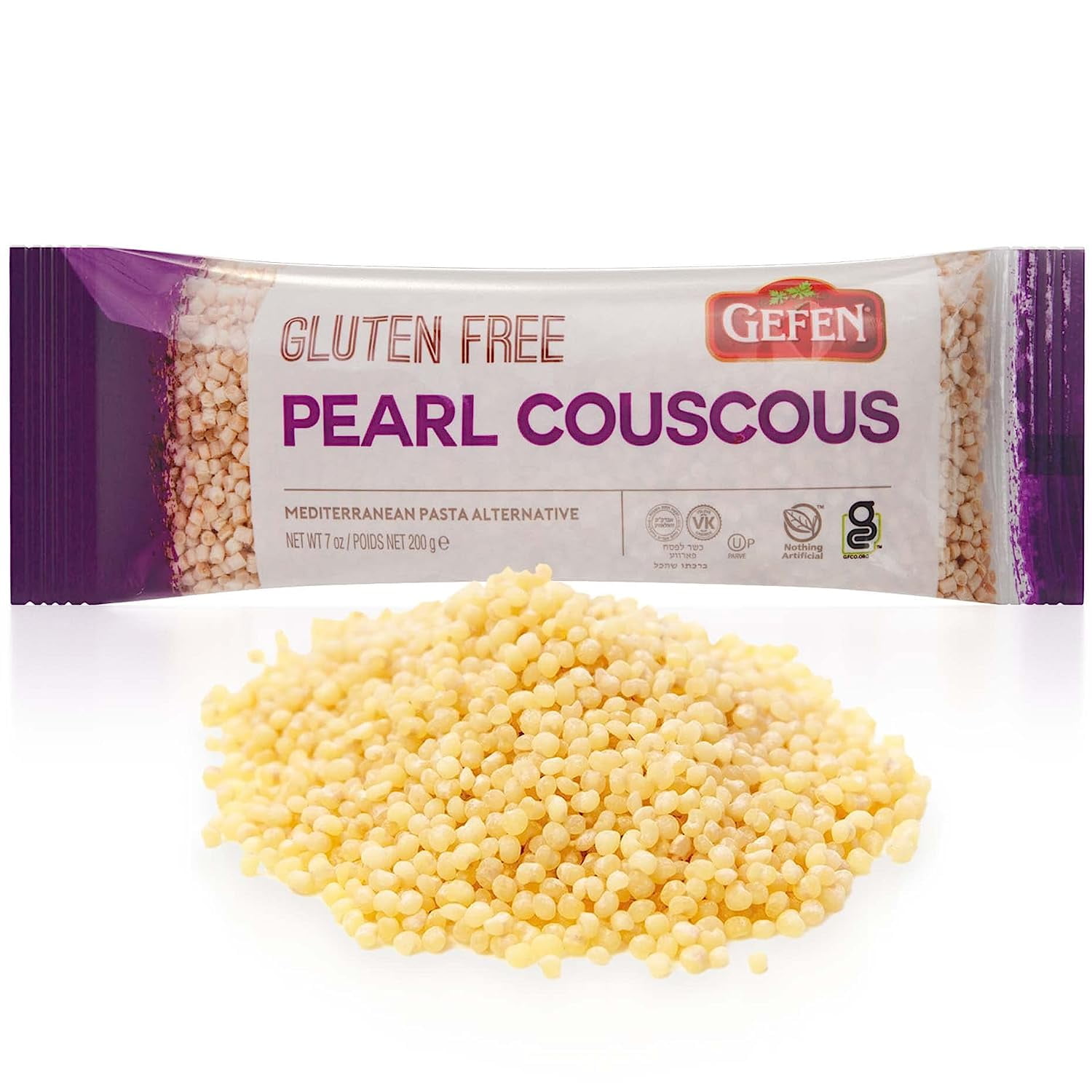 Gefen Gluten Free Israeli Pearl Couscous 7oz Kosher for Passover, All Natural, Low Fat - Walmart.com