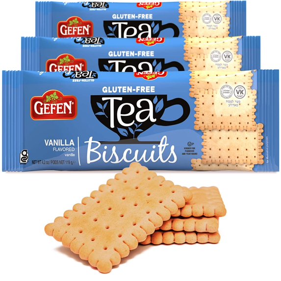 Gefen Gluten Free Vanilla DC20 Tea Biscuits 4.2oz (3 Pack) | Social Tea ...