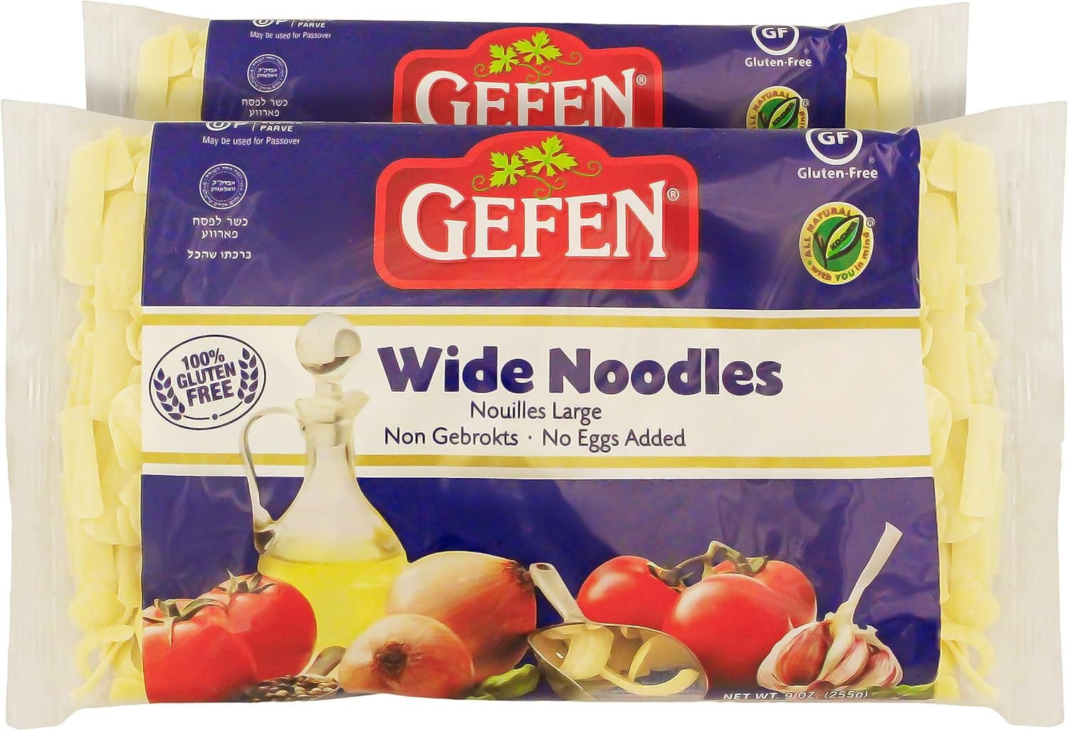 Gefen Gluten Free Wide Noodles 9oz 2 Pack No Eggs Added Large Noodles ...