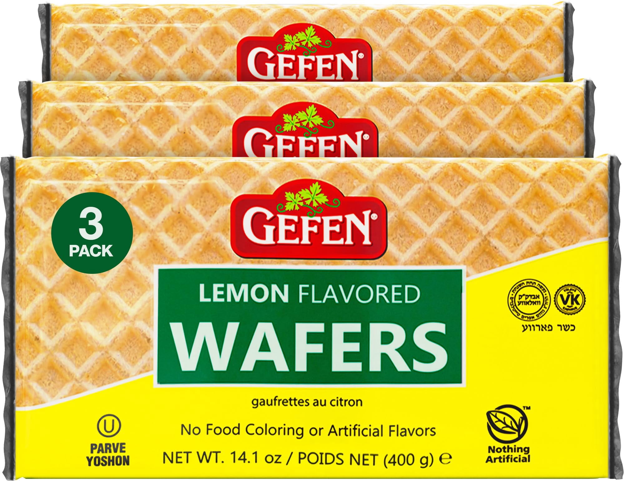 Gefen Lemon Wafers, 14oz KEF16 (3 Pack - 30 Wafers Each) | Lemon ...