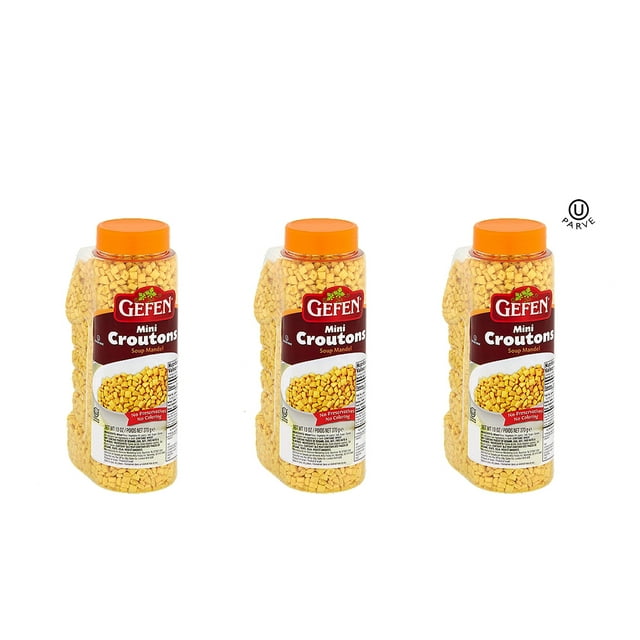 Gefen Mini Croutons Soup Mandel 13oz Toasted Soup Crackers in a ...