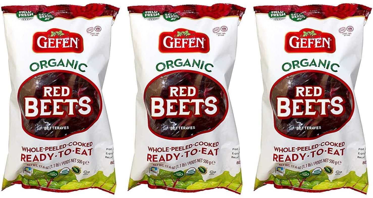 Gefen Organic Whole Peeled Cooked Beets - 3pk - 1lb ea 3lb - Walmart.com