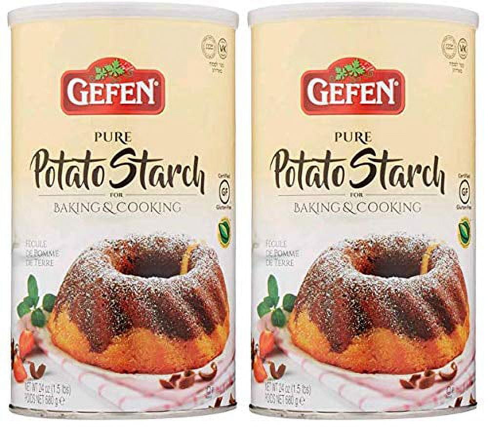 Gefen Pure Potato Starch, 24oz 2 Pack, Thickener for Baking and Cooking ...