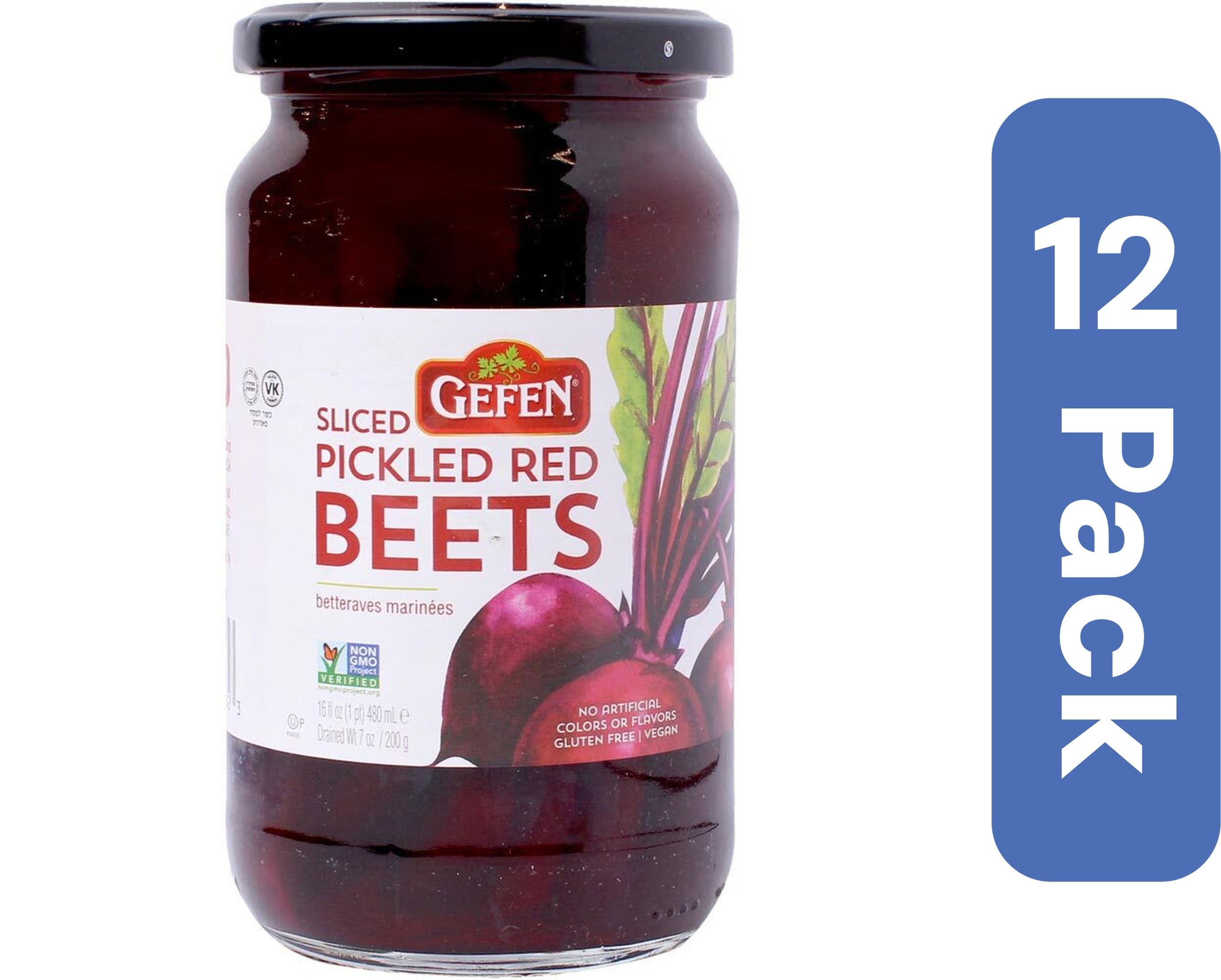 Gefen Sliced Pickled Beets 16 oz (Pack of 12) - Walmart.com
