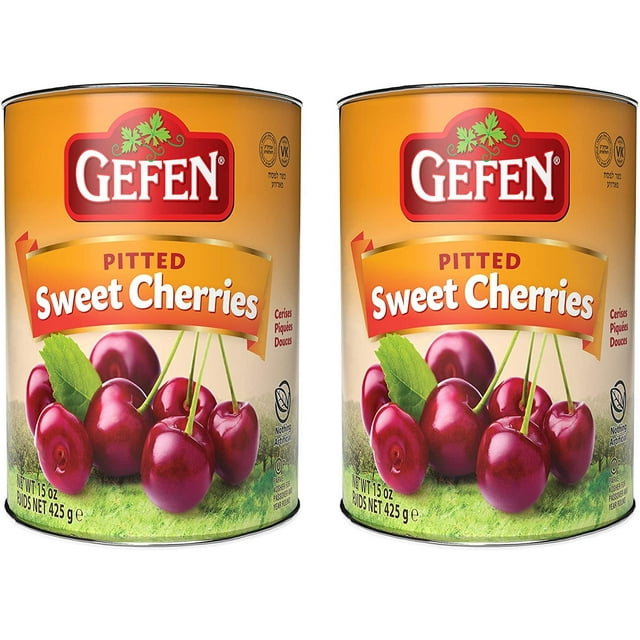 Gefen Sweet Pitted Dark Cherries 15oz 2 Pack No High Fructose Corn ...
