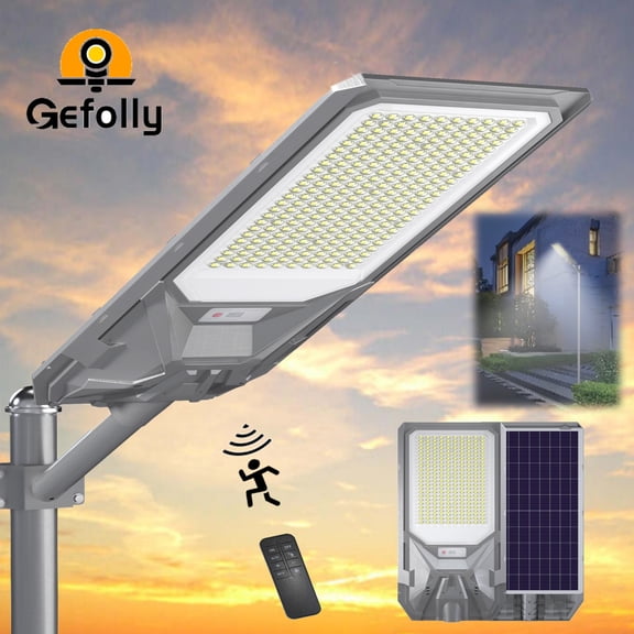 Of-9000W Solar Street Lights Outdoor, Commercial Dusk to Dawn Solar ...