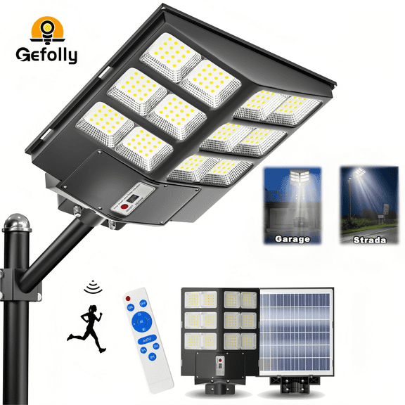 9000W Solar Street Lights Outdoor Dusk to , Large Solar Commercial ...