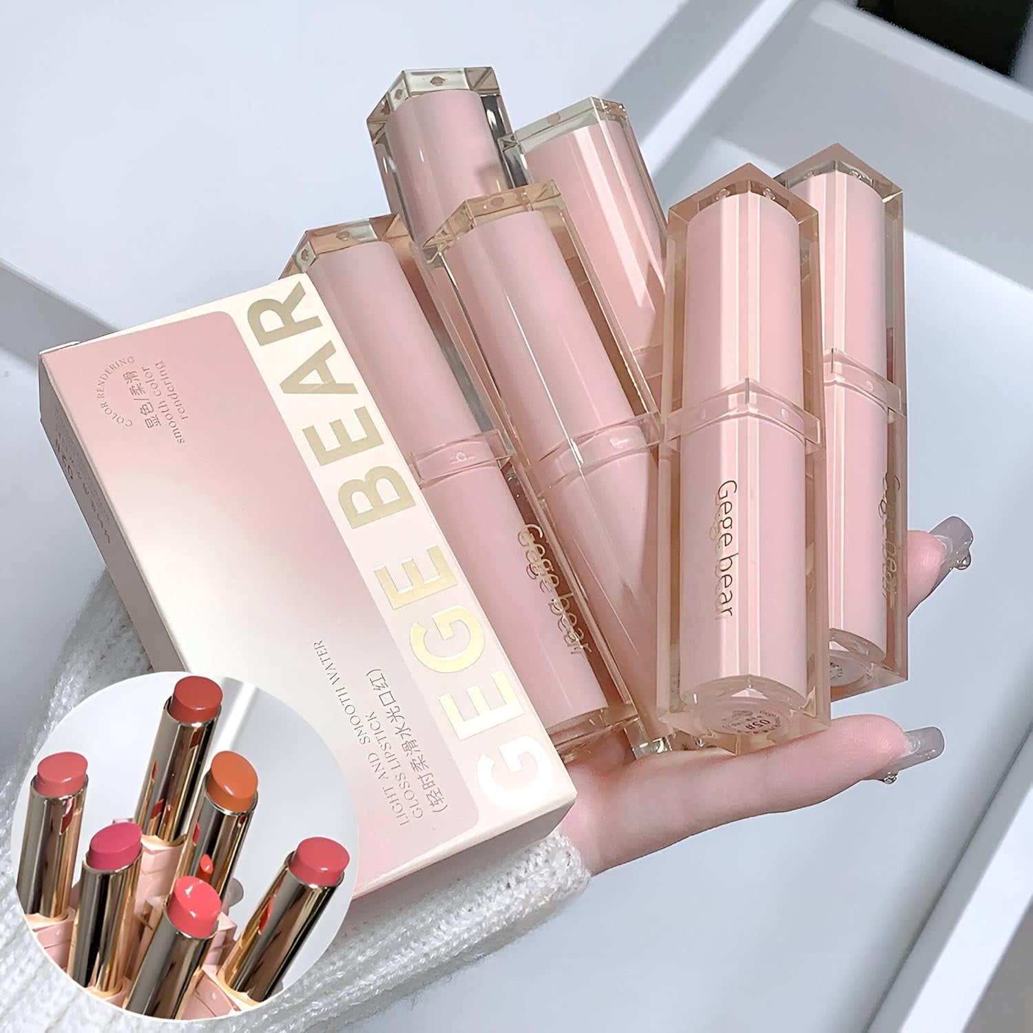 Gege Bear Light and Smooth Water Gloss Lipstick UltraHydrating Lip Tint ...